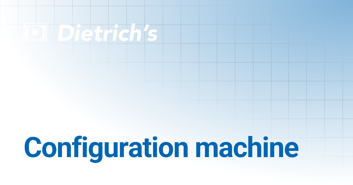 Configuration machine | Français | Dietrich's Documentation