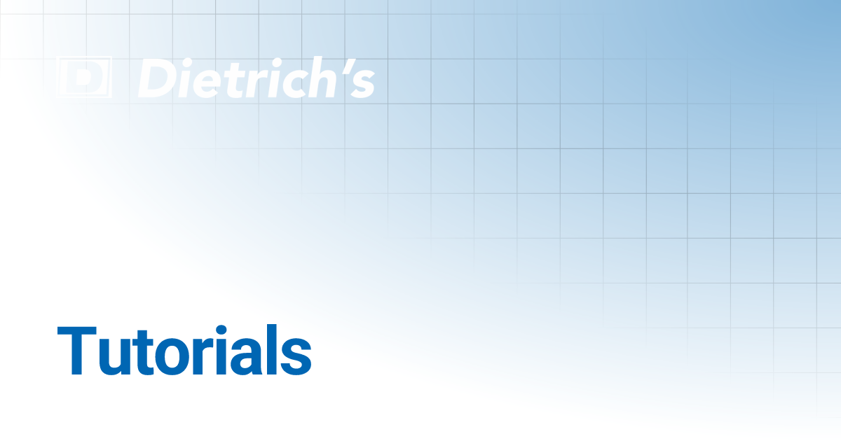 Tutorials | Dietrich's Documentation